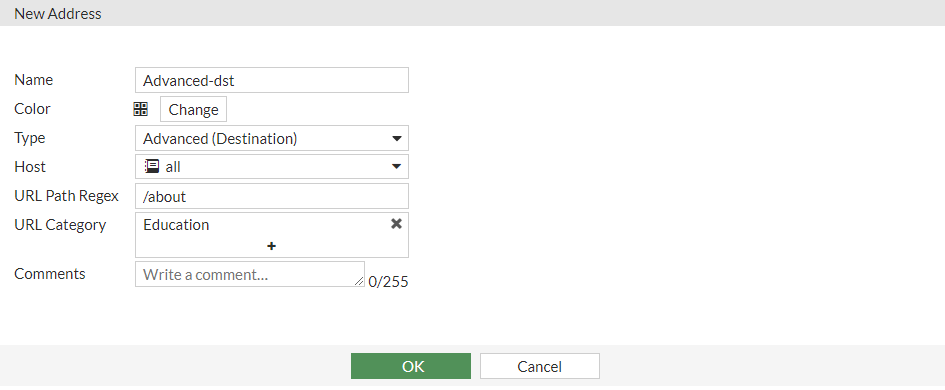 Proxy policy addresses | FortiGate / FortiOS 7.6.3 | Fortinet Document Library